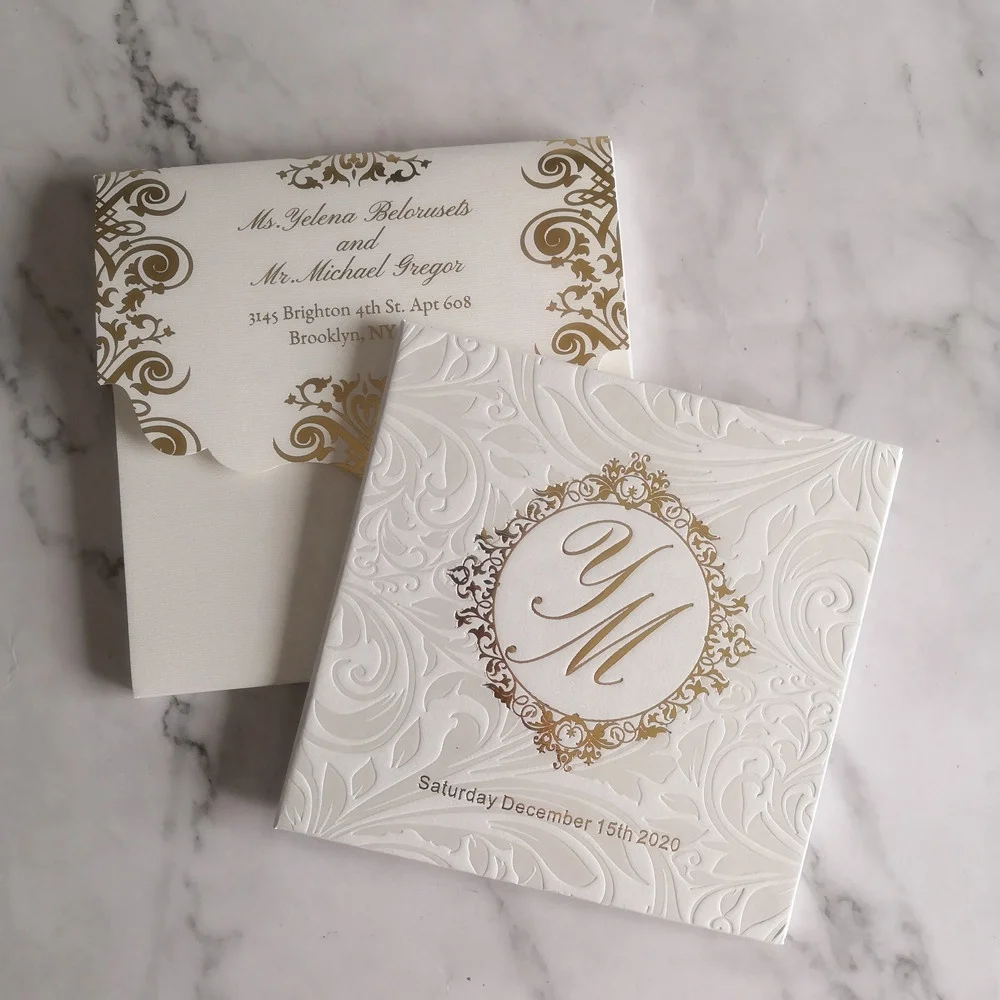 Elegant Invitation Card Front Page Design - Luxury Royal Hardcover