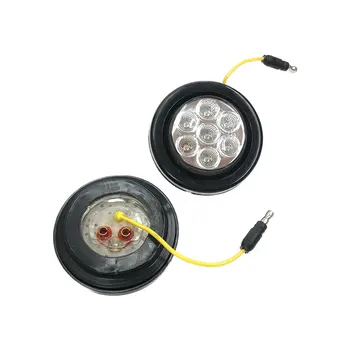 Stop Turn 12v 24v 2 Inch Round 7 Led Dual Color Tail Marker Led Trailer ...