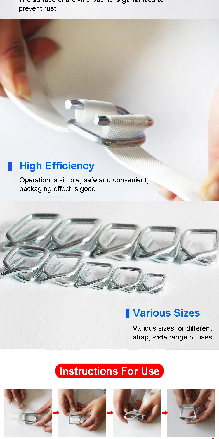 Best Price Galvanized Steel 19mm Wire Buckles for Strapping