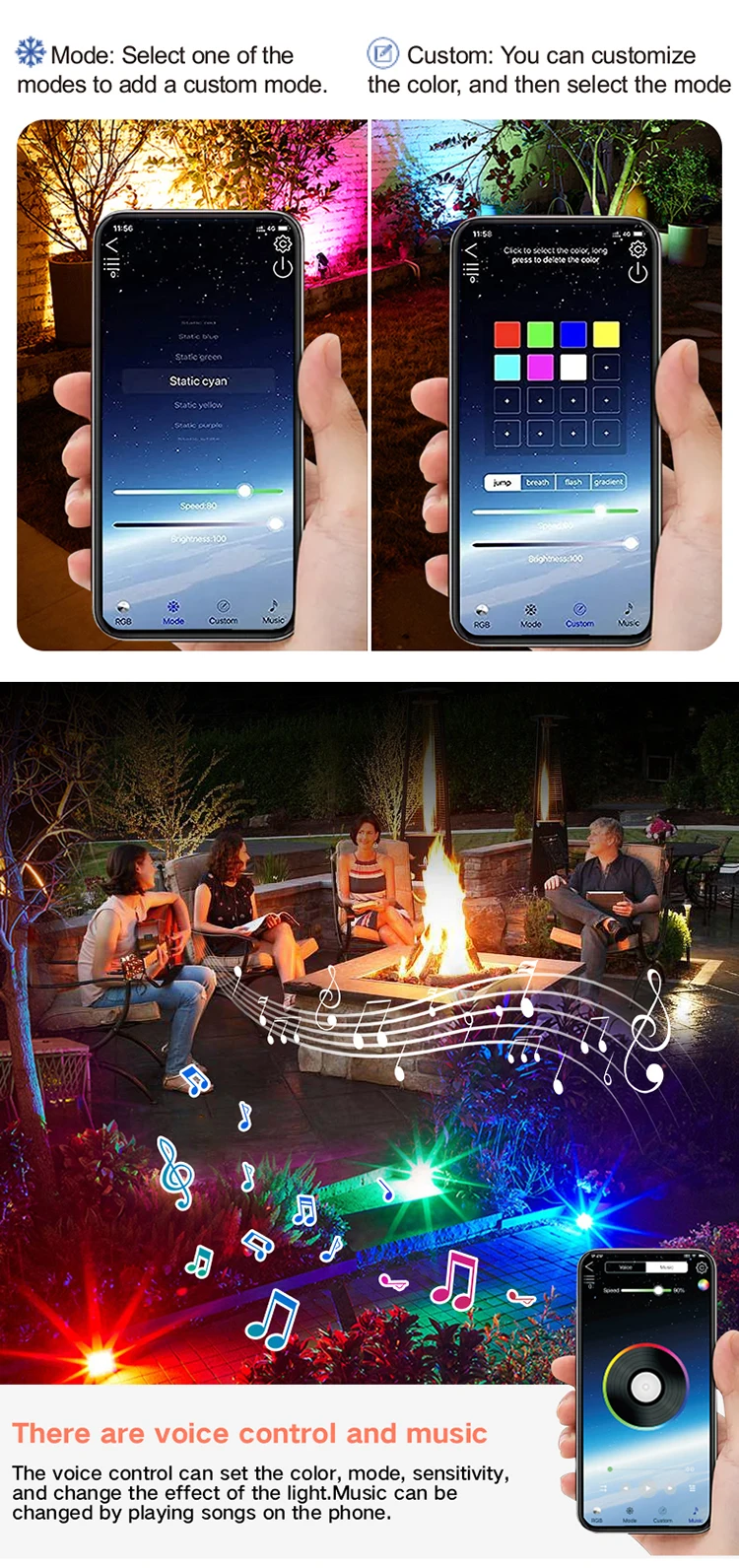 Multi Color Landscape Lights - Smart Tuya Outdoor Garden Decor