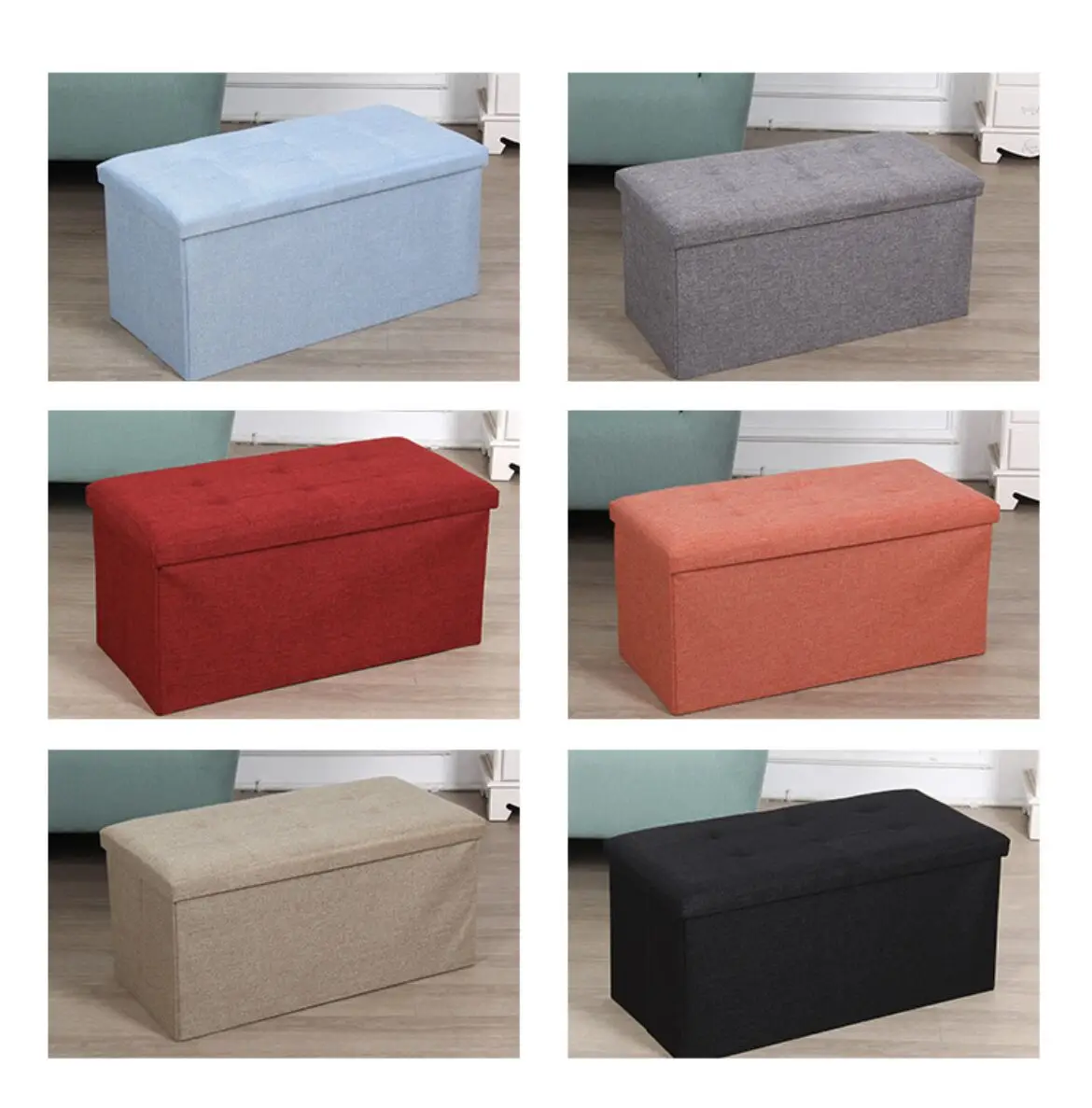 Foldable Stool Storage Cube Storage Ottoman Bench - Buy Storage Stool ...