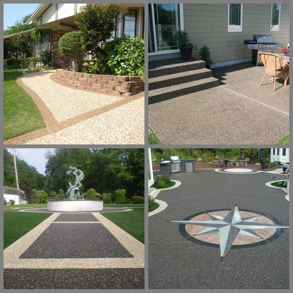 Driveway Paving Epoxy Resin Bound Pebble Stone System