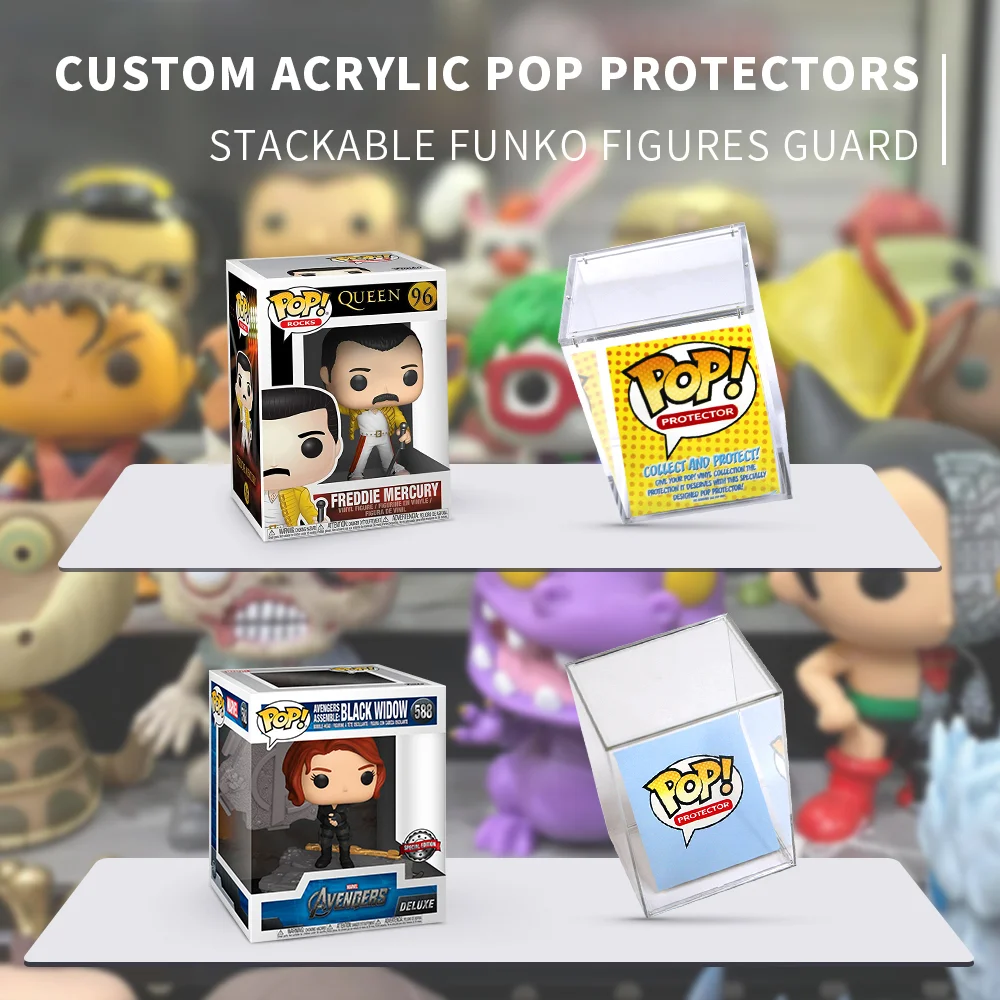 Clear 2mm Pop Stacks Acrylic Funko Pop Protector Case Standard Funkos ...