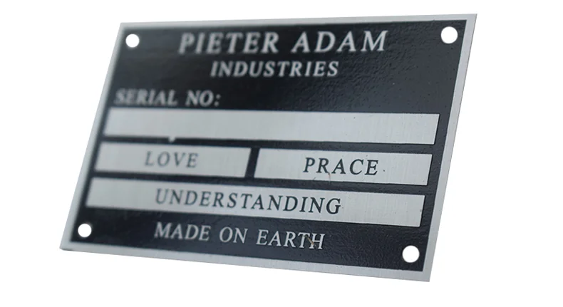 Custom Printed Engraved Metal Plates - Durable & Versatile