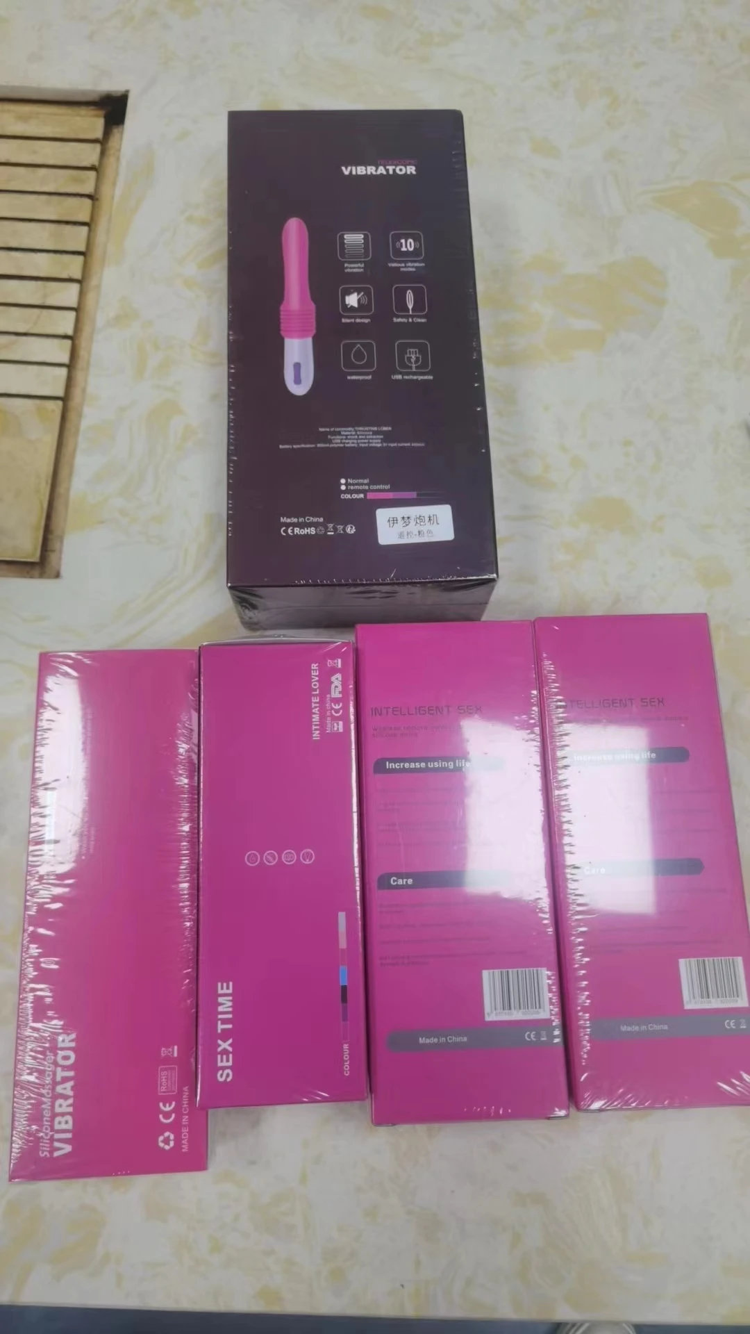 Wireless Remote Control Prostate Massager Wearing Telescopic Vibrator