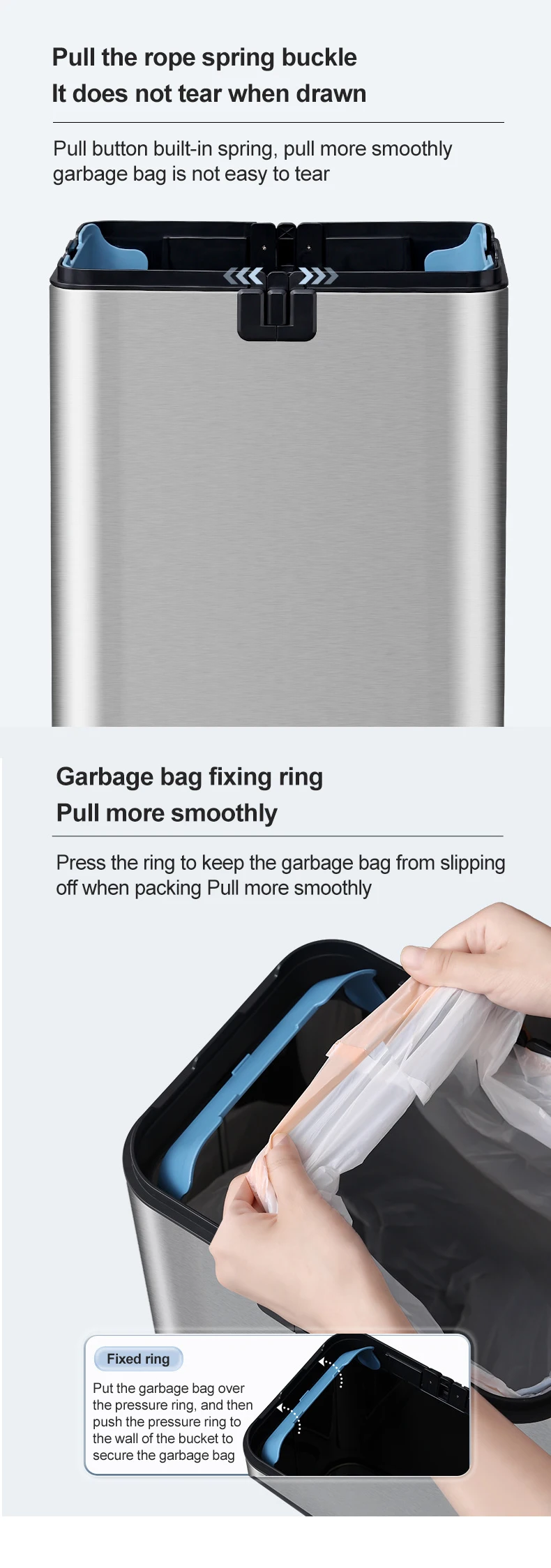 15l 30l Multiple Modes Smart Sensing Automatic Sensor Kitchen Trash Can ...