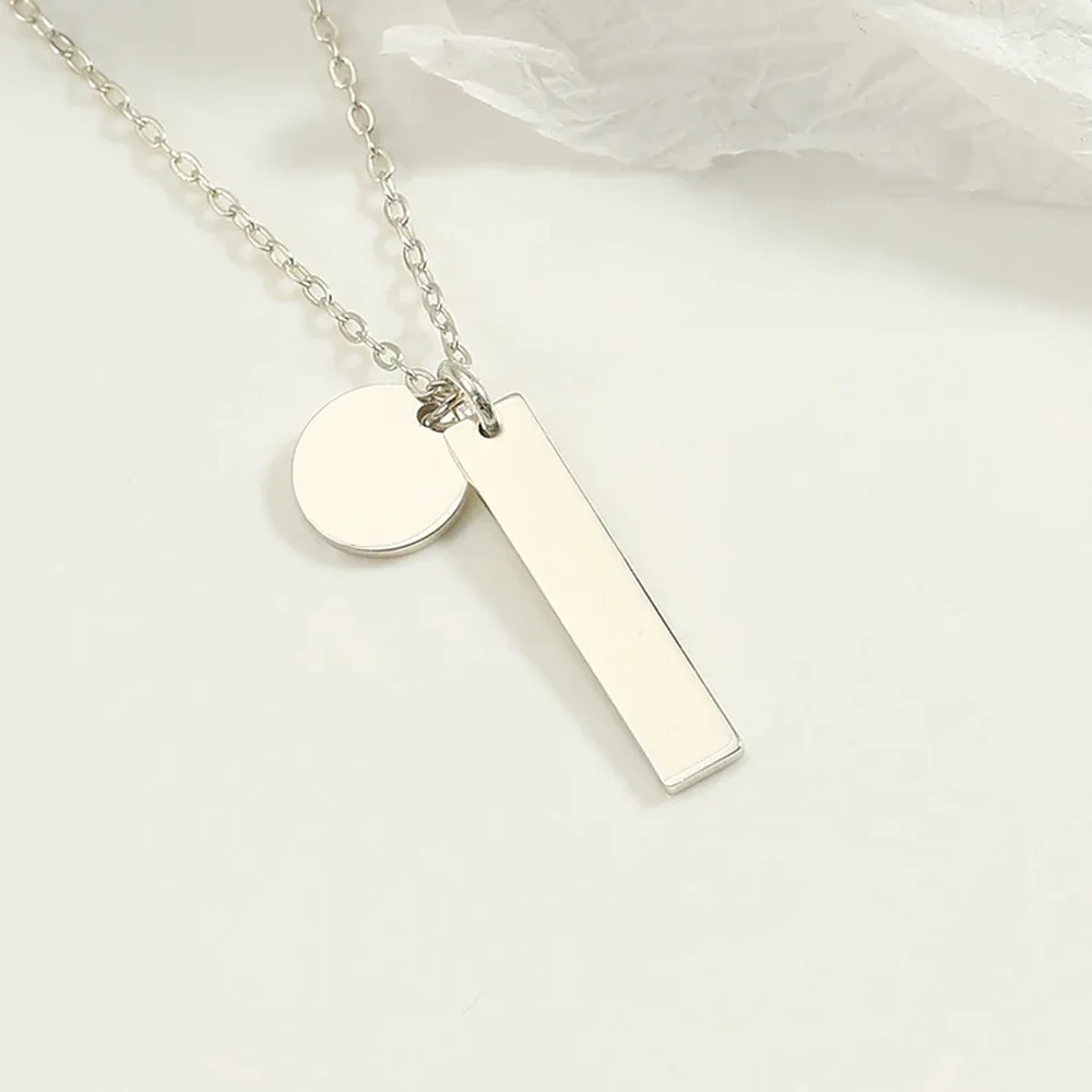 18K Gold Plated Customized Rectangle Personality Engraved Coordinate ...