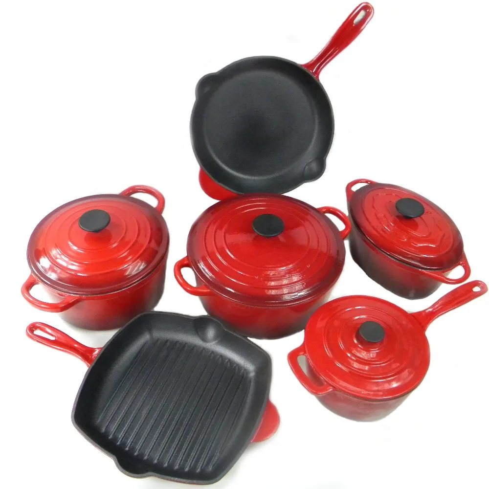 Customized 7-Piece Cast Iron Cookware Set Minimalist Eco-Friendly ...
