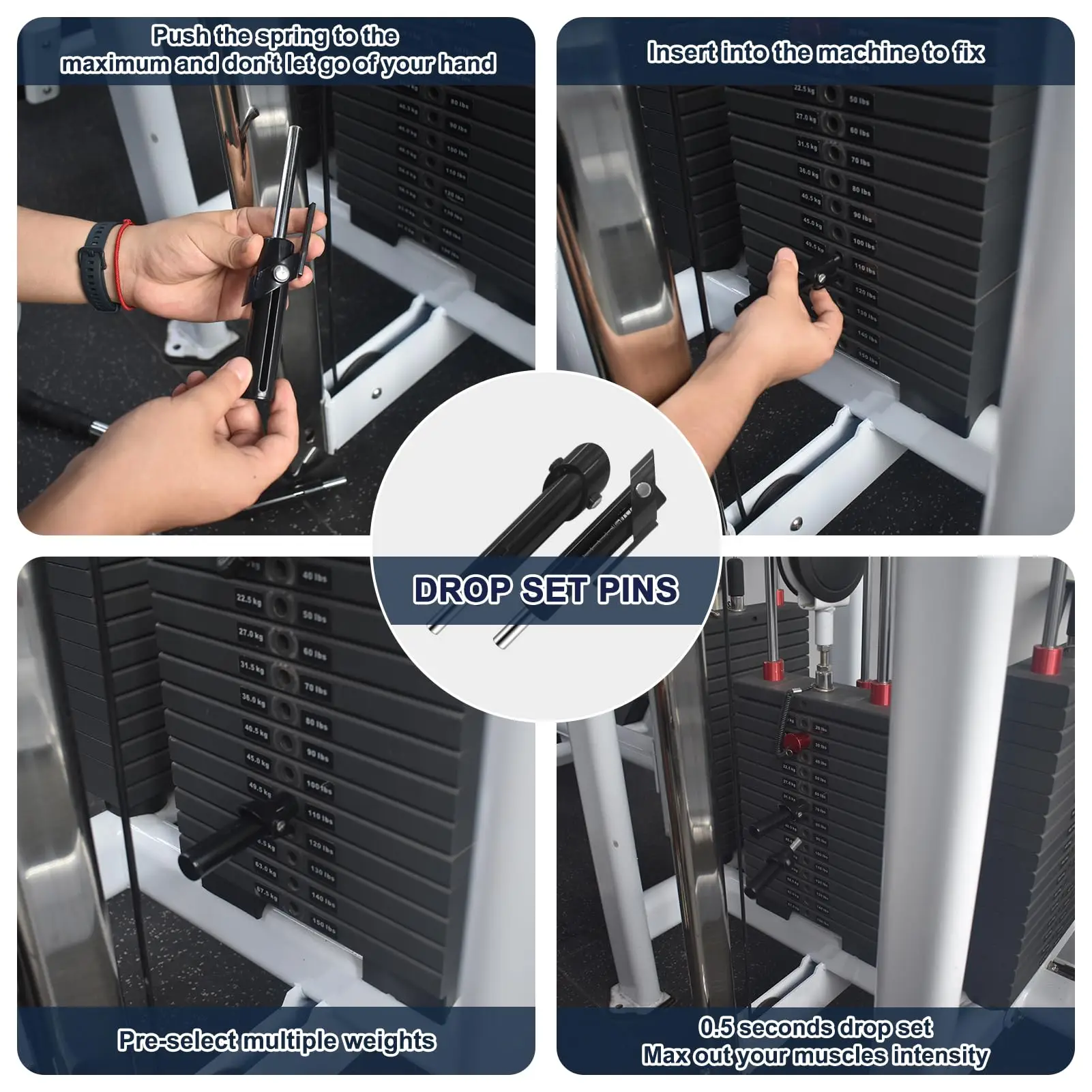 Wholesale Load Reduction Free Fall Gym Accessories Weight Stack Pins ...