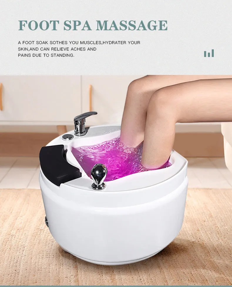 Multifunctional White Foot Bath for Pedicure & Foot Care, OEM
