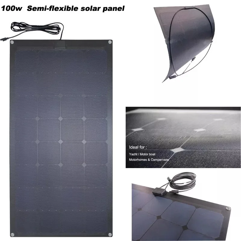 100W Flexible Solar Panel PV System Outdoor Portable Olar Panel for ...