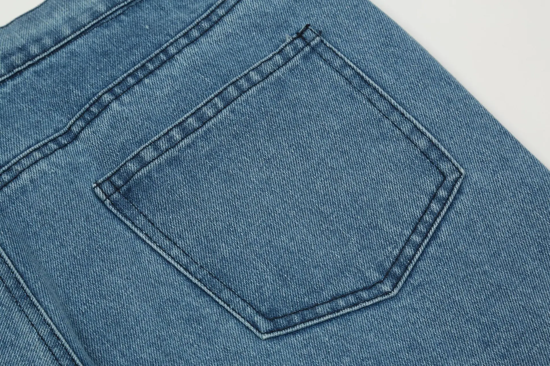 Custom Streetwear Men Denim Baggy Letter Printing Loose Straight ...