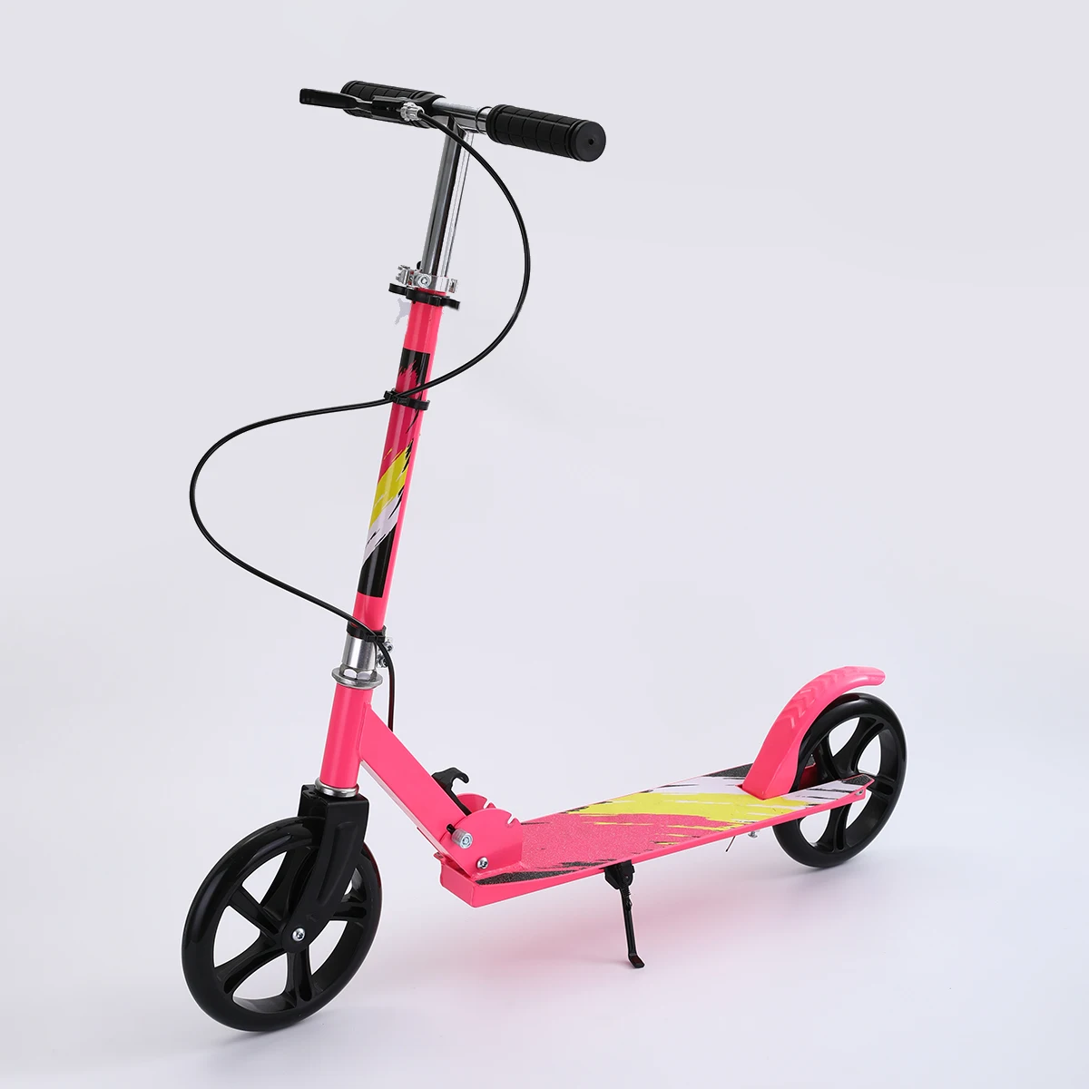 2PCS 200MM Large Wheels Foldable Foot Scooter with Adjustable Height ...