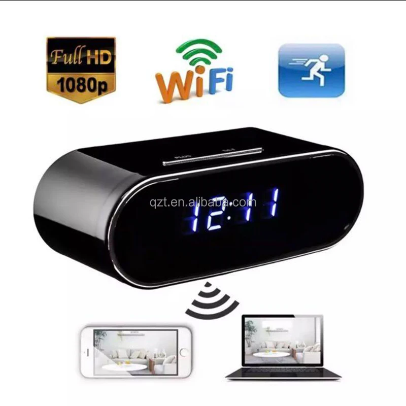 Qzt Mini Clock Camera Wifi Security Wireless Battery Powered Wifi Micro ...