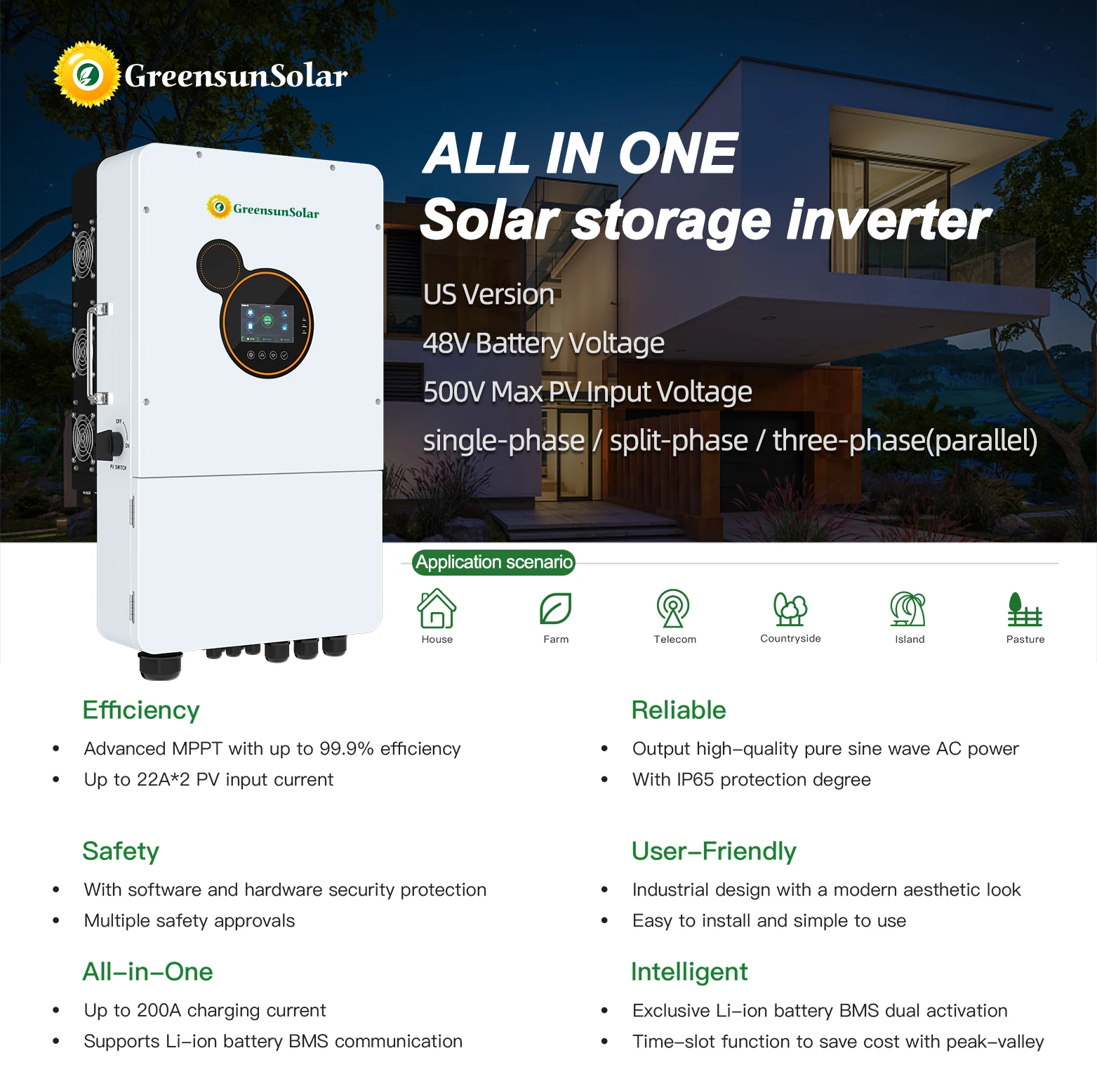Home Inverter System 8KW 10KW 12KW PV on Grid Solar Inverter 10000W ...