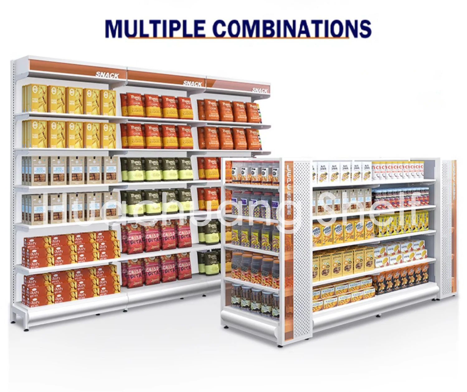 Customized Supermarket Rack Convenience Store Shelf Adjustable Metal ...
