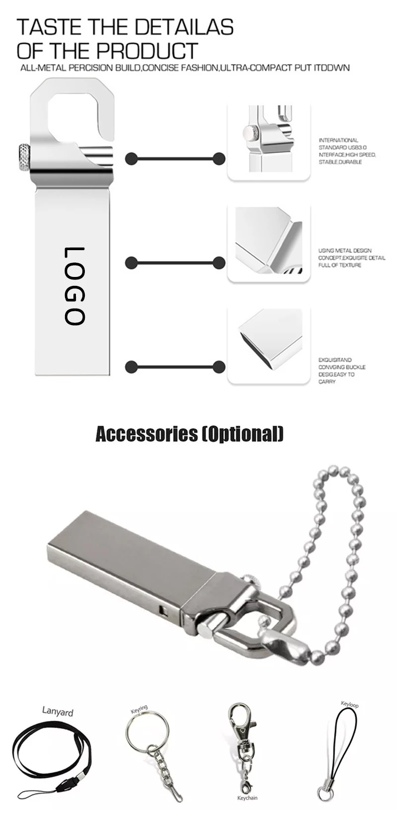 Key Chain Style USB Flash Drive 2Gb 4Gb 8Gb 16Gb Memory Stick 32Gb 64Gb ...