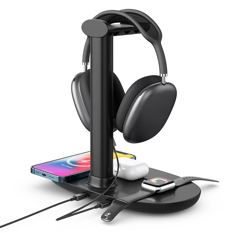 4 in 1 Wireless Gaming Fast Charger Holder Wireless Charging Headset ...