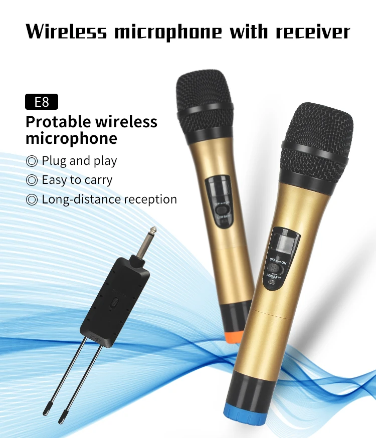 J.I.Y E8 Universal Wireless Microphone for Karaoke & Speech