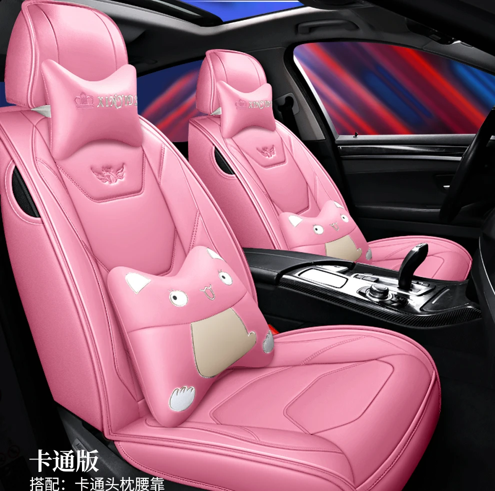 Hot Sale 2023 Cute Cat Entry Luxury Universal Car Seat Covers Pink for Girl for Toyota Corolla Alibaba