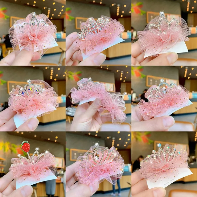 Children Crown Hairpin Headdress Baby Princess Crown Fairy Water ...