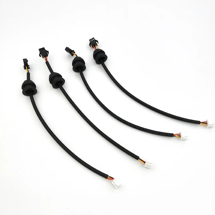 Custom 3 Pin Electrical Connector with Rubber Plug Wiring Harness Wire ...