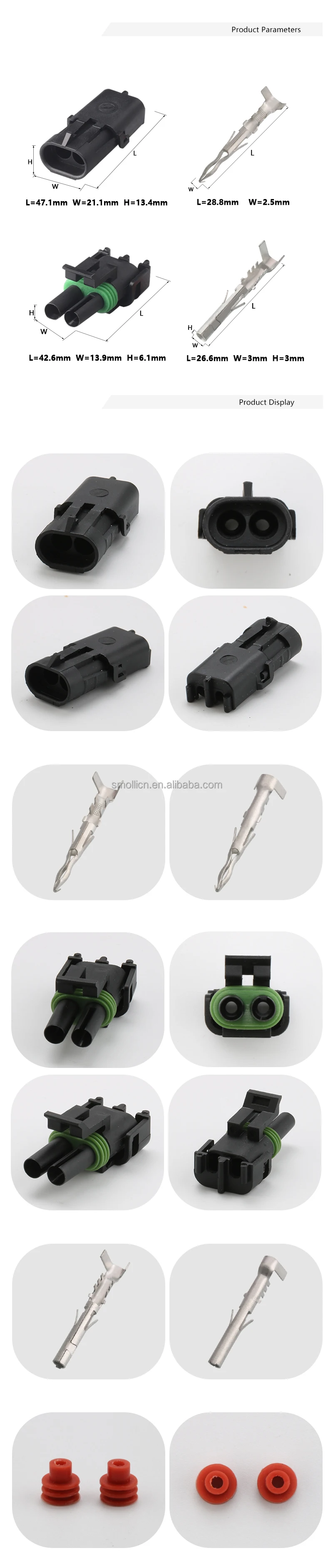 2 Pin Gm Injector Socket Female Male Electrical Plug Waterproof ...