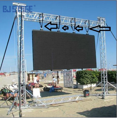 A Shape Line Array Truss Aluminum Ground Support Truss Audio Rack Truss ...