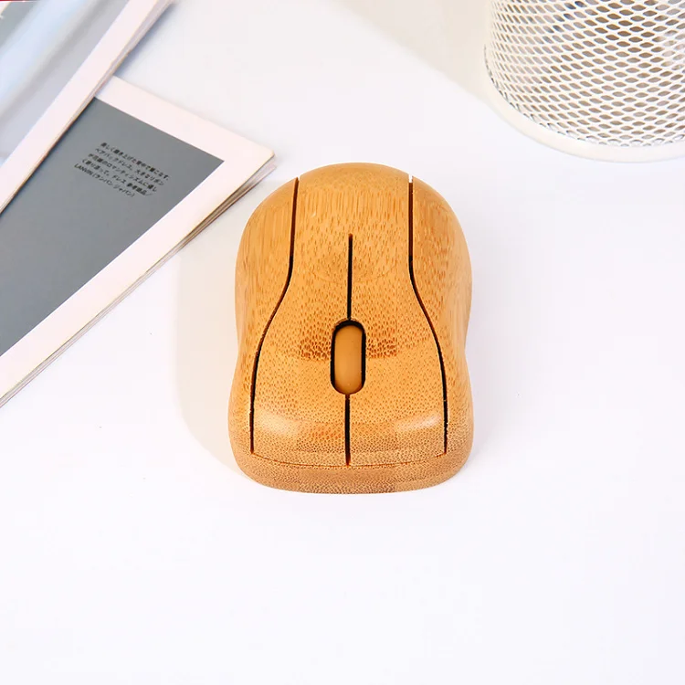 Customized Logo Eco-friendly Bamboo Wireless Mouse Promotional Gift ...