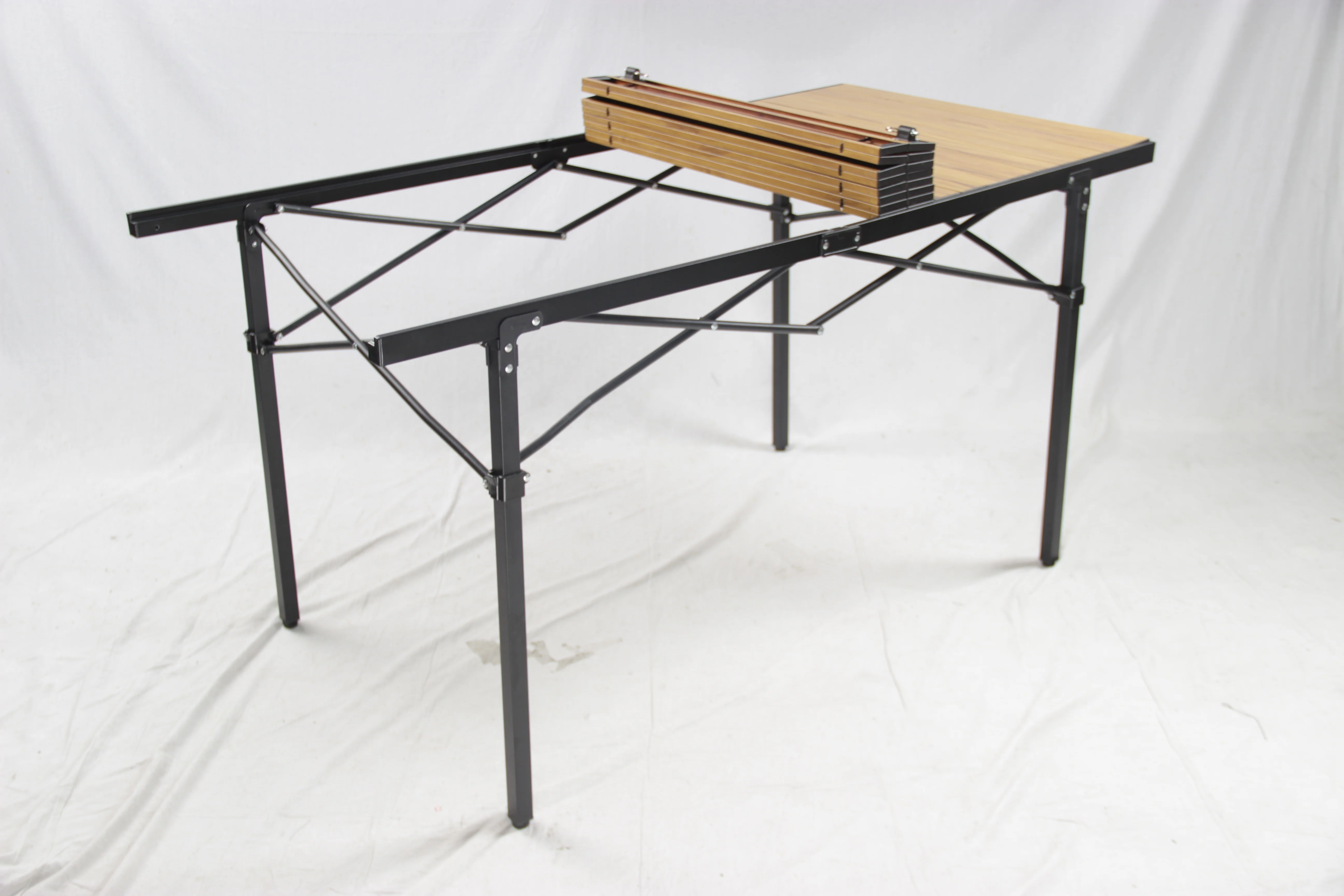 Aluminum Alloy Folding Bench Table Collapsible Egg Roll Adjustable ...