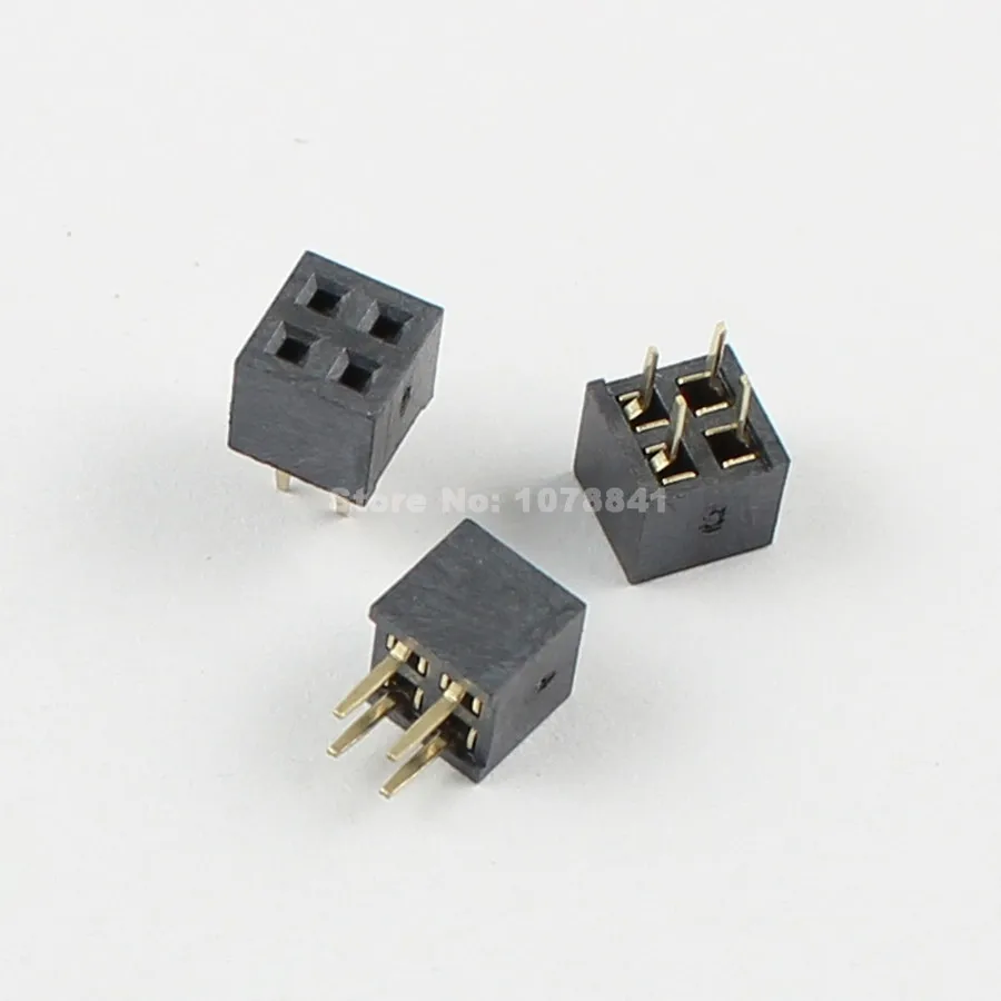 2mm 2.0mm Pitch 2x2 Pin 4 Pin Female Double Row Straight Pin Header ...