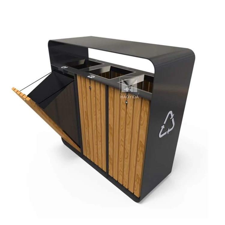 3 In 1 Trash Bin American Large Garbage Dust Bin Outdoor Trash Can ...