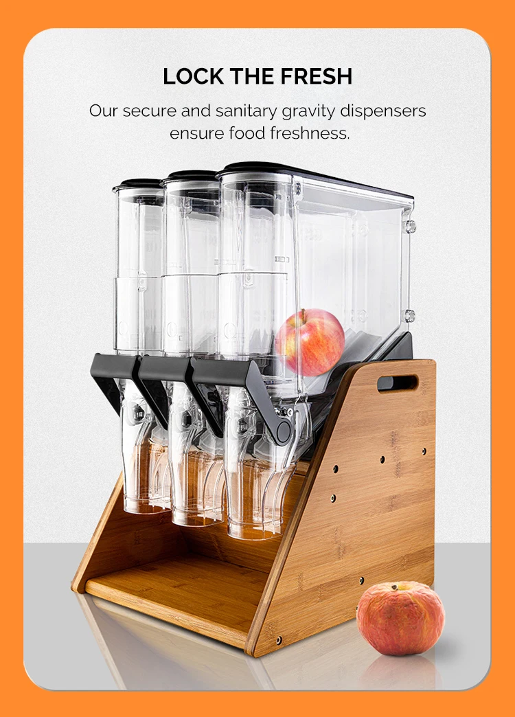 Supermarket Coffee Bean Plastic Storage Tank Gravity Box Drop Wall ...