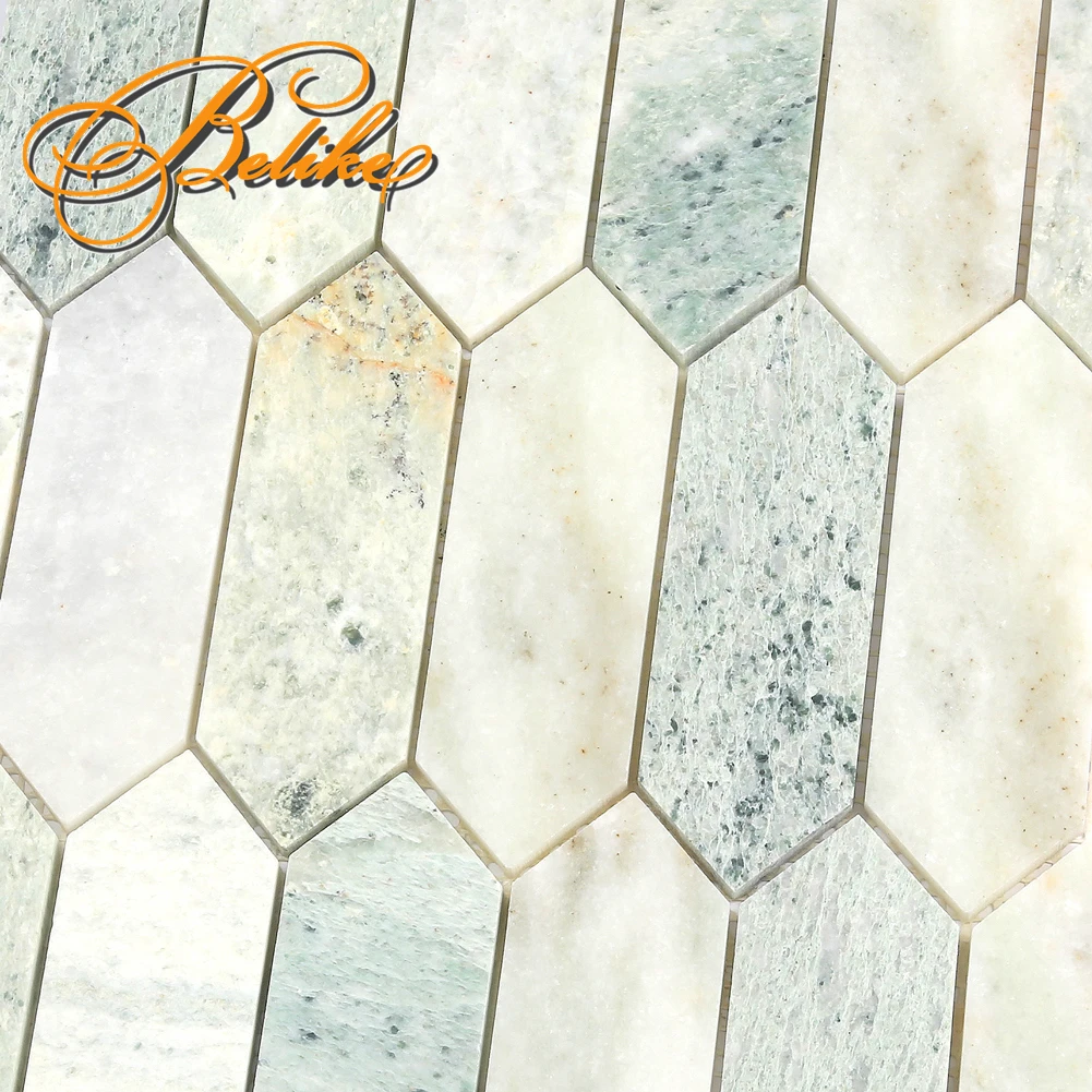 Opulent Marble Mosaic Tile Hexagon Home Decor Elegant Accent Wall ...