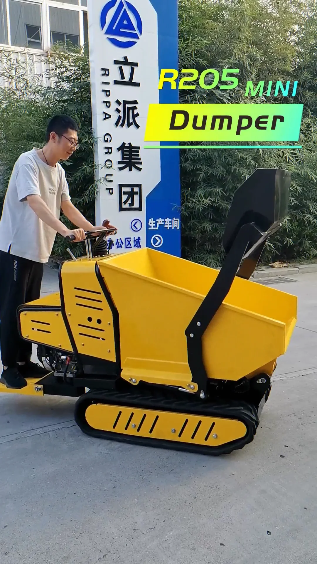Rippa Mini Track Dumper 500kg 1000kg Mini Dump Truck Electric Crawler ...