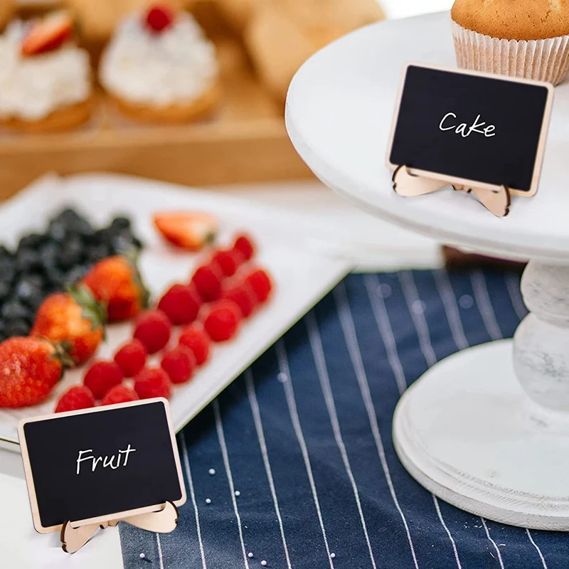 Small Wooden Chalkboard Labels Mini Chalkboard Signs With Easel Stand ...