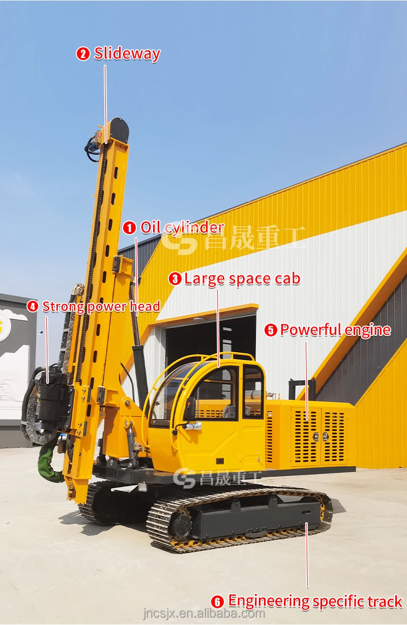Fully Hydraulic Impact Vibratory Solar Pile Driver Photovoltaic Track ...