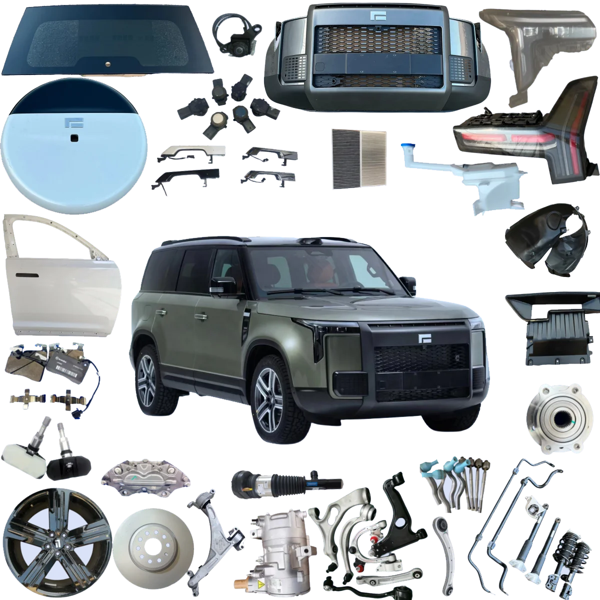 Original Jishi 01 Accessaries Shock Absorber Bumper Hood Pedal Tail ...