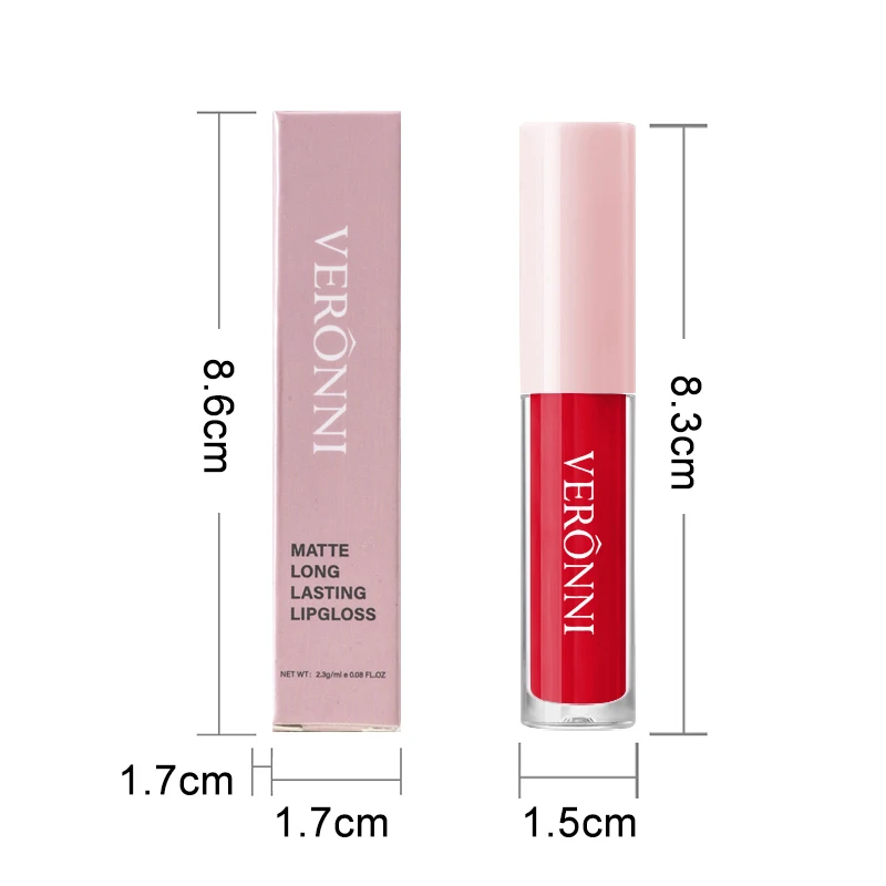 Veronni Moisturising Long Lasting 12 Color Matte Liquid Lipstick Woman ...