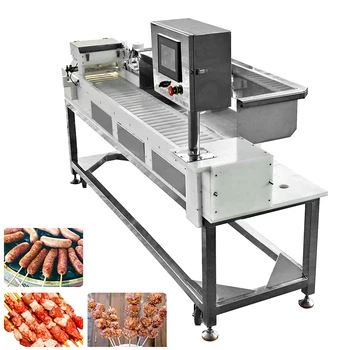 Commercial Automatic Bbq Skewer Machine Shish Kebab Making Machine Lamb ...