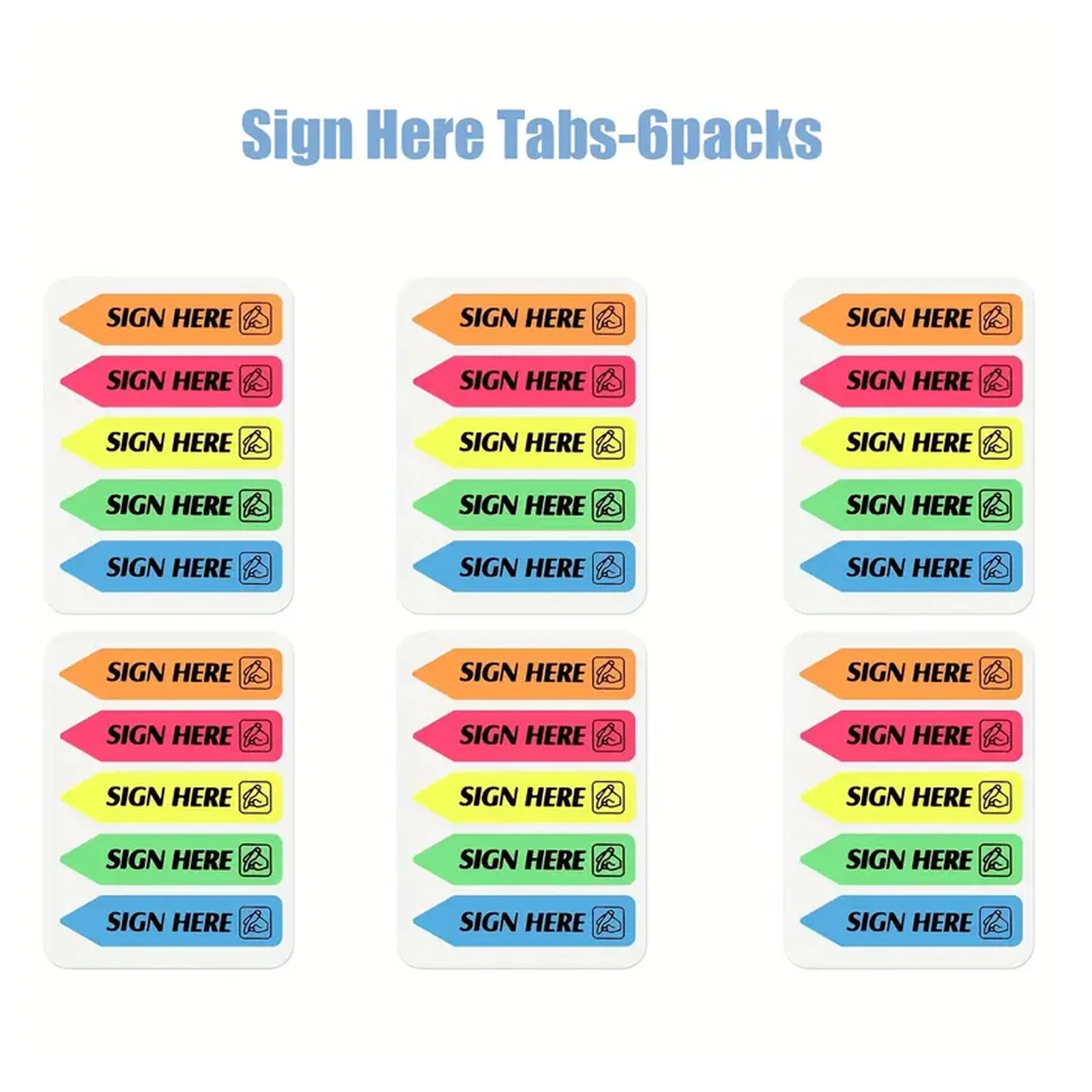 Fluorescent Color Pencil Shape Pet Plastic Sticky Note Adhesive Fancy ...