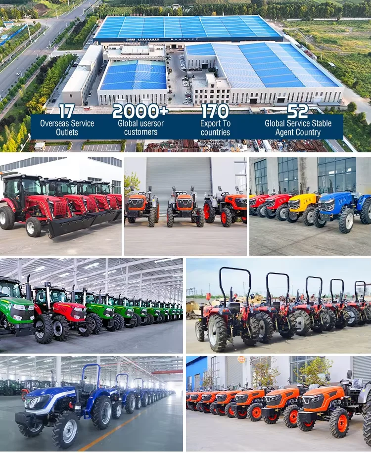Multifunctional 4X4 Wheel 4WD Tractor with Front Loader