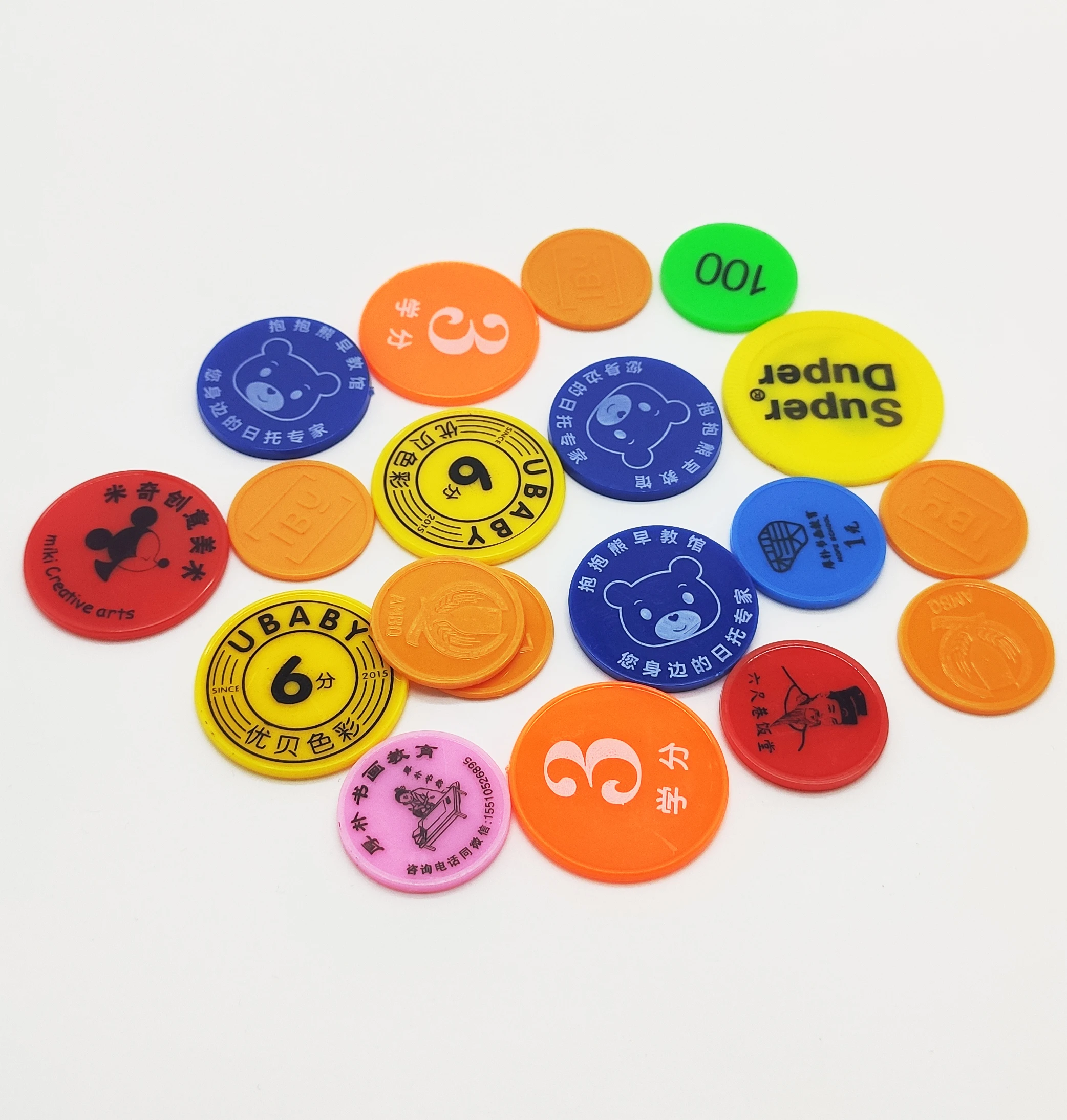 Plastic Metallic Colored Ancient Token Coins Counting Coins For Poker ...