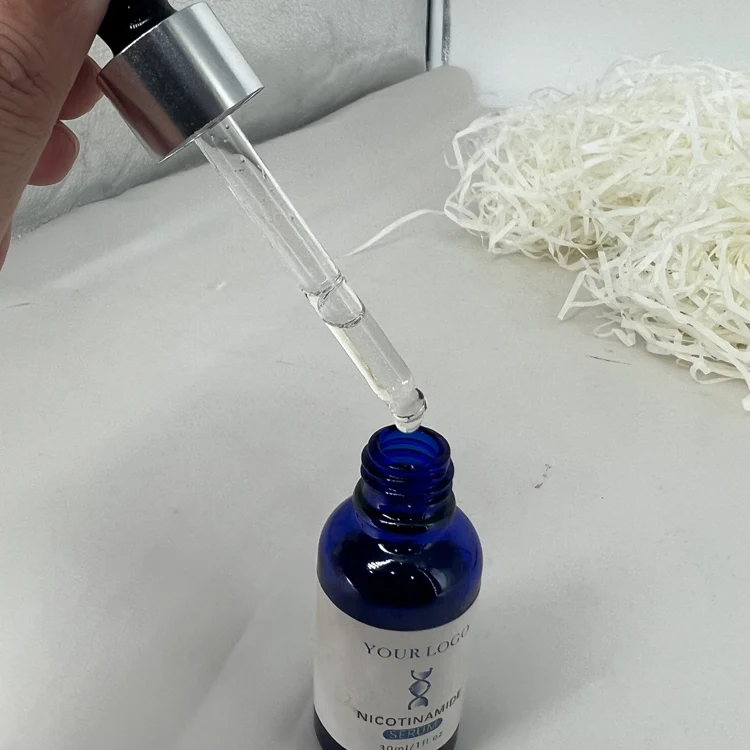 New Design Blue Customizable Logo Essential Oil Serum Dropper Glass ...