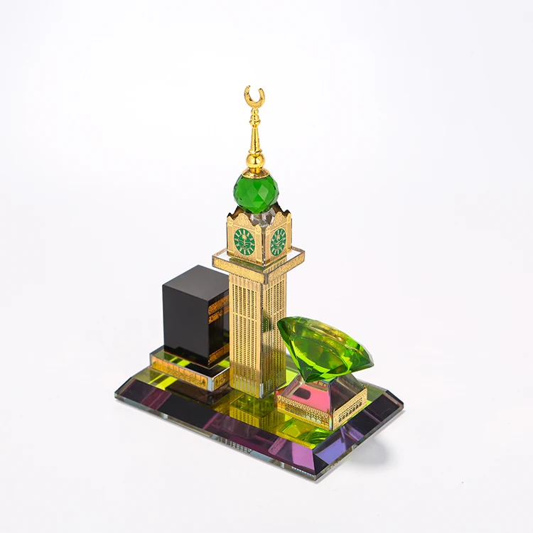 Islamic Muslim Souvenirs Gifts Mecca Makkah Royal Crystal Glass Clock ...