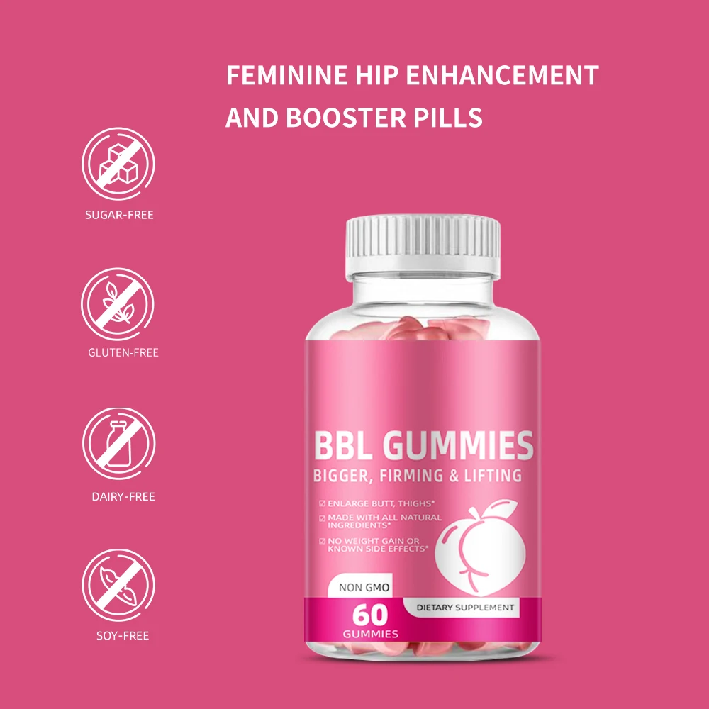 Private Label Butt Enlargement Gummies Sugar Free Butt And Hip Enlargement Gummy Pectin Natural ...