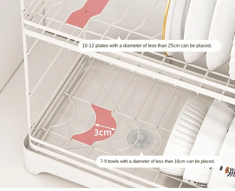New Japanese Style 2 Tiers Detachable Foldable Dish Drying Rack With ...