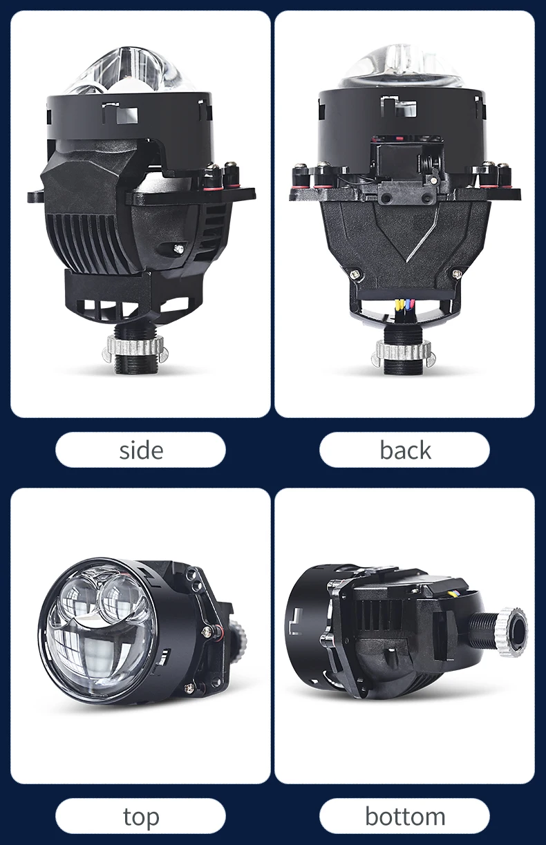 Automotive Bi Led Lenses 3 Inch Dual Laser H4 H7 Lens Headlights ...