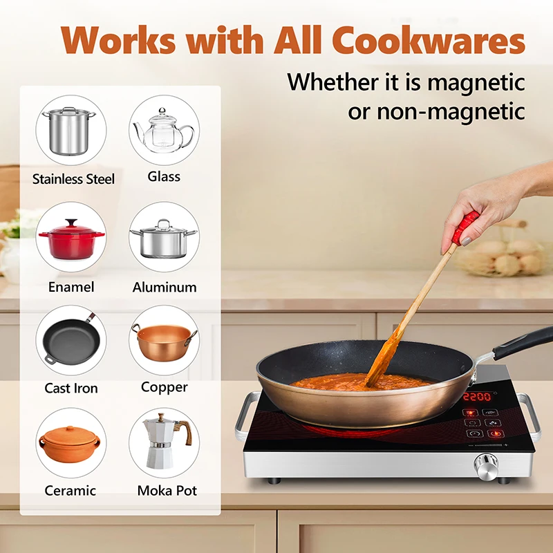 1 Burner Ceramic Infrared Electric Cooktop Stove Cooker Household ...