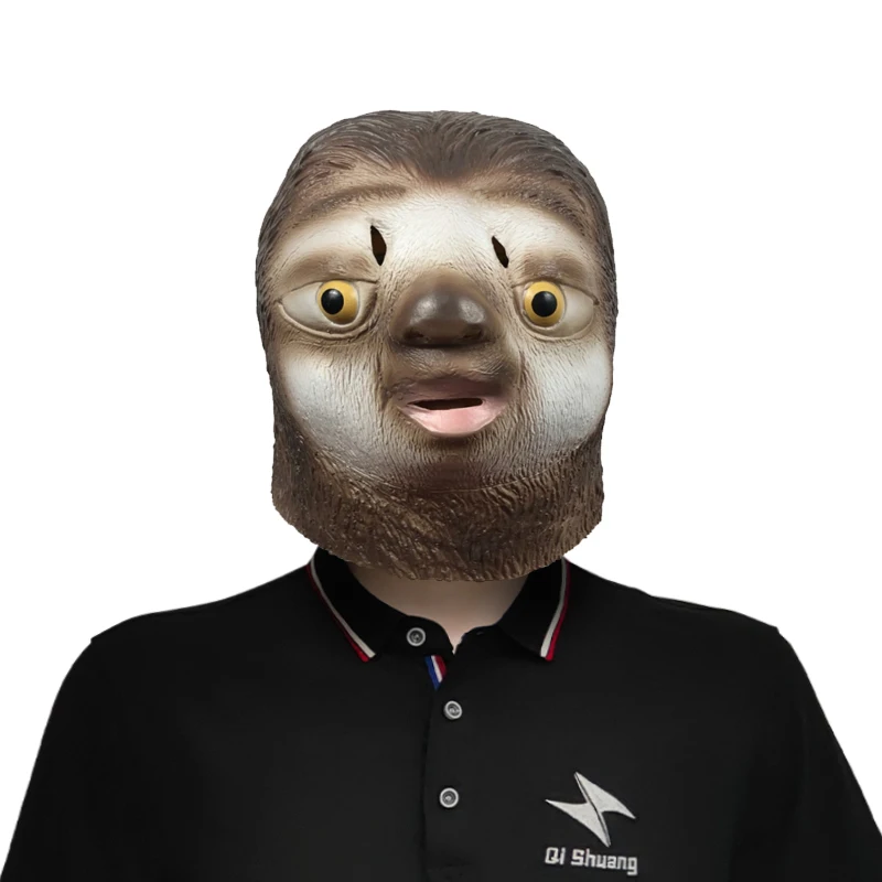 Realistic Zootopia Sloth Latex Mask Movie Cosplay Full Head Animal Mask ...